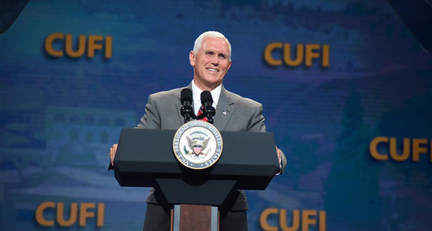 Pence to CUFI: I promise you the American Embassy will move to Jerusalem