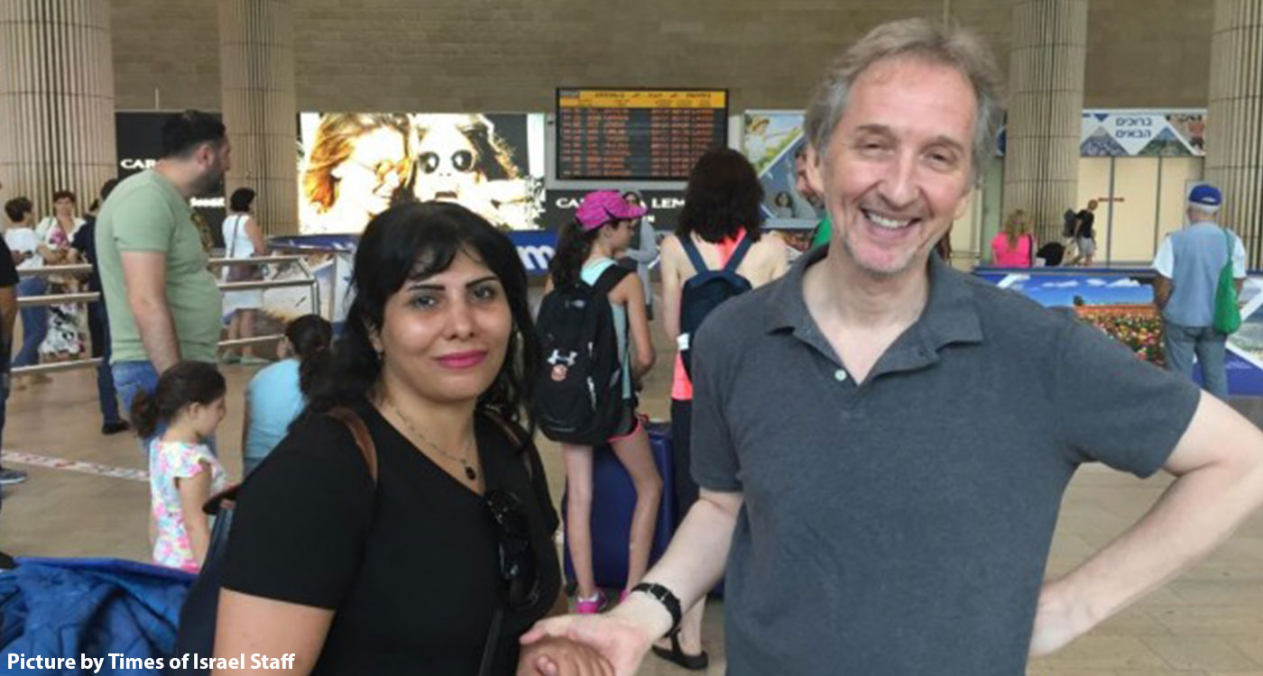 Neda Amin arrives safely in Israel