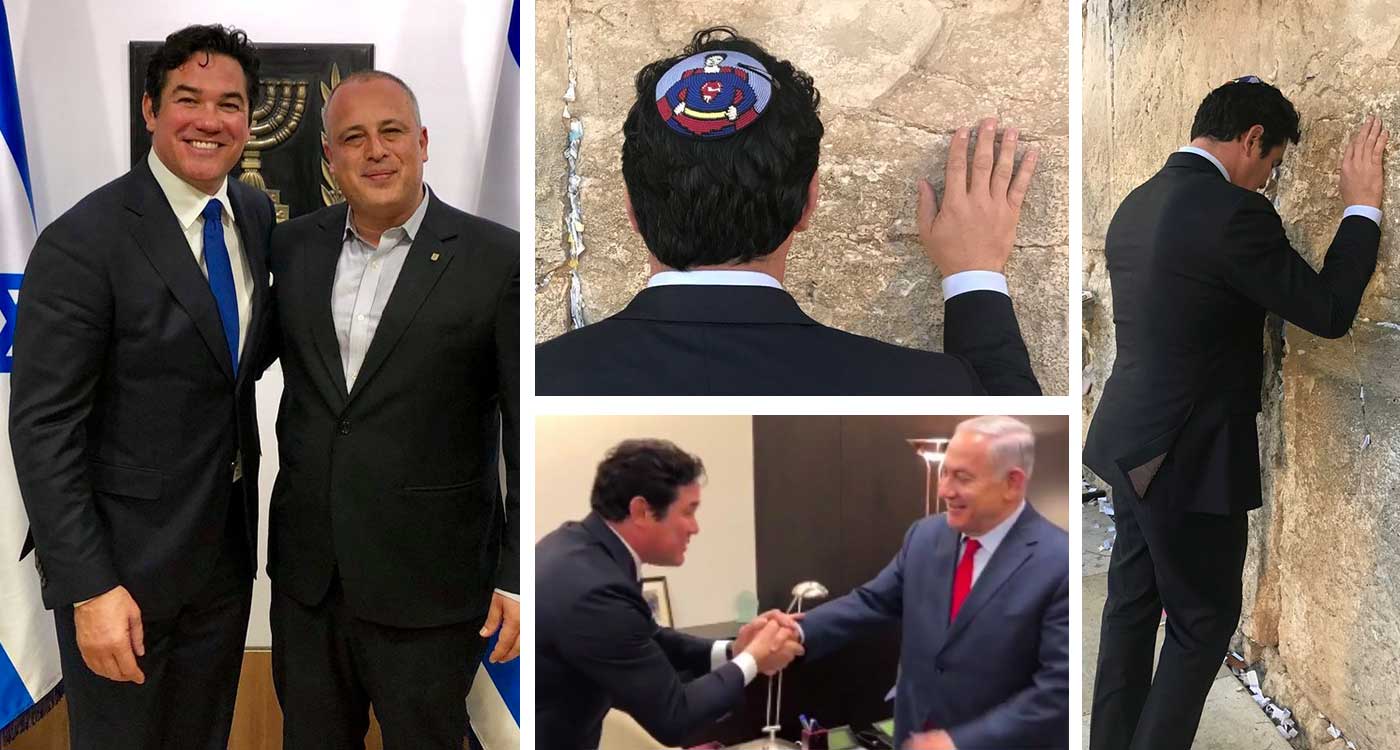 Superman visits Israel, prays for peace