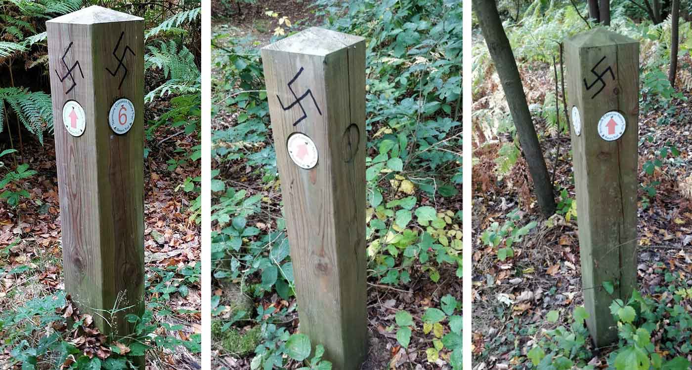 Swastikas found at nature walk in North London