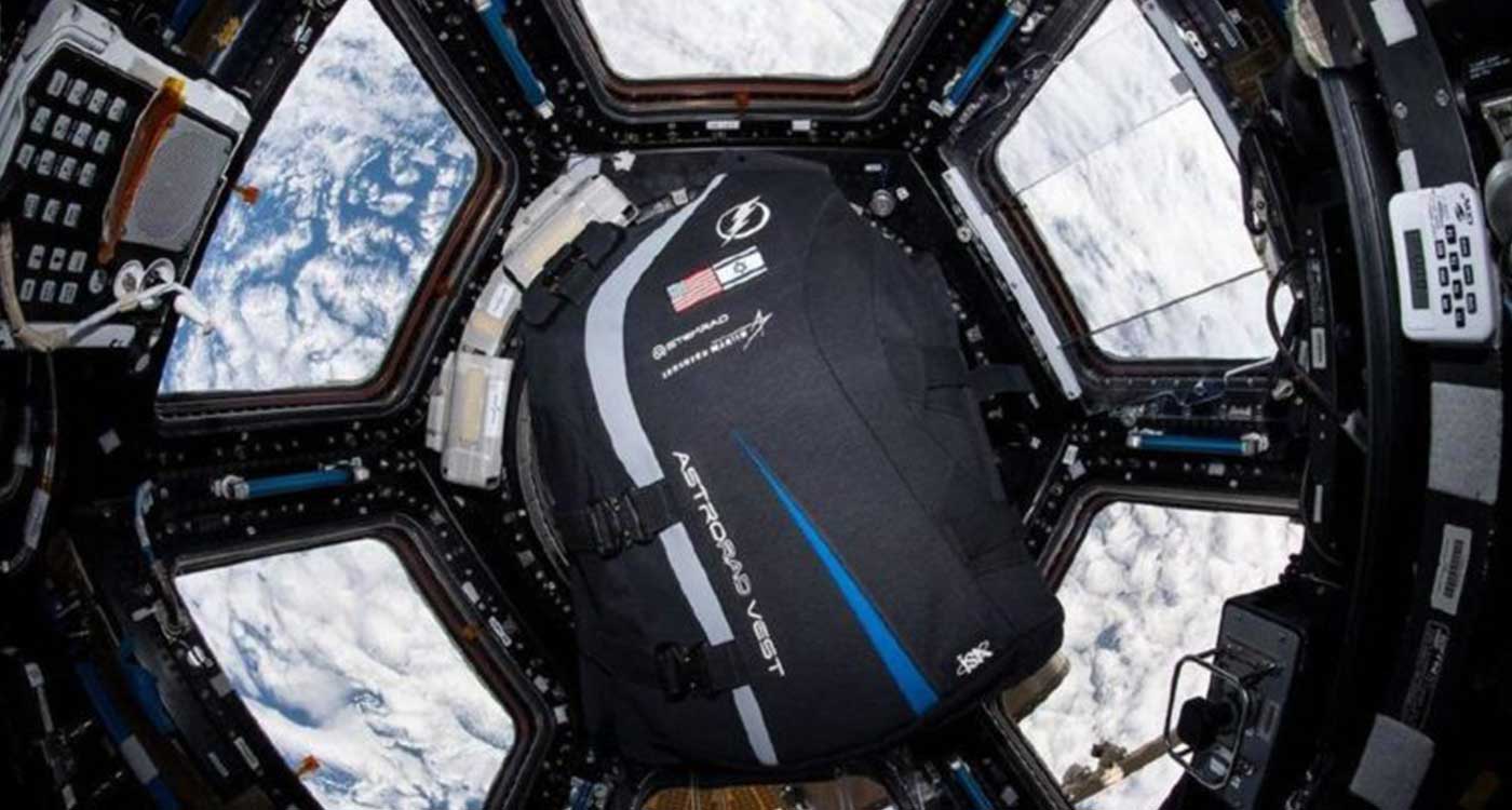 Israel’s flag flies on the International Space Station