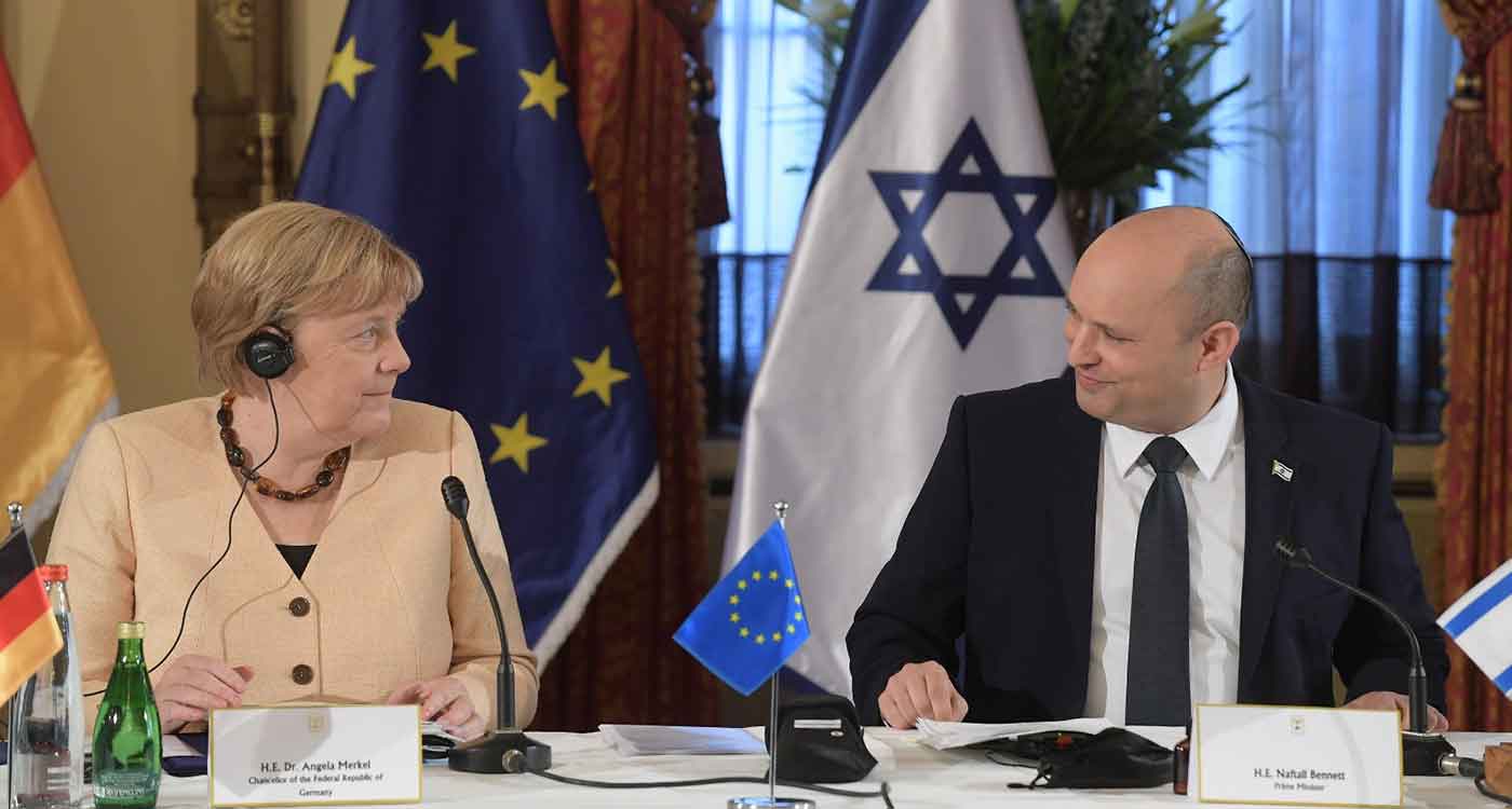 'The security of Israel is non negotiable for Germany' says Merkel in ...
