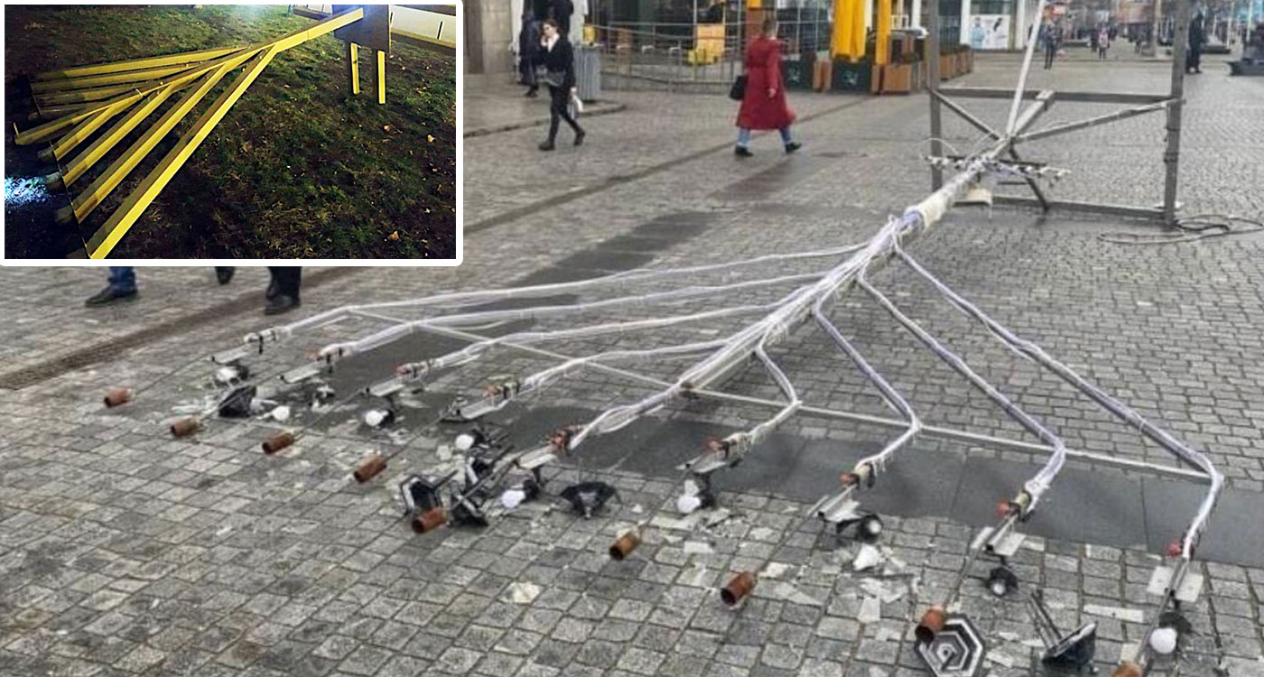 Hanukkah menorahs vandalised in three Ukrainian cities